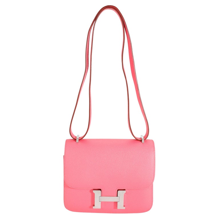 Hermès Rose Azalee Epsom Constance 18 PHW For Sale at 1stDibs