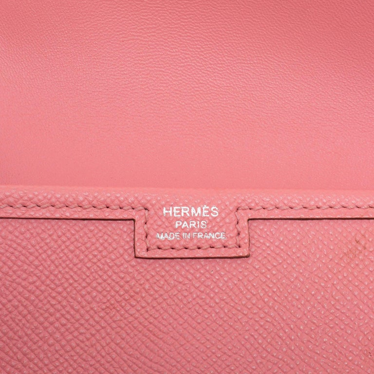 Hermès Rose Confetti Epsom Leather Elan Jige 29 Clutch at 1stDibs