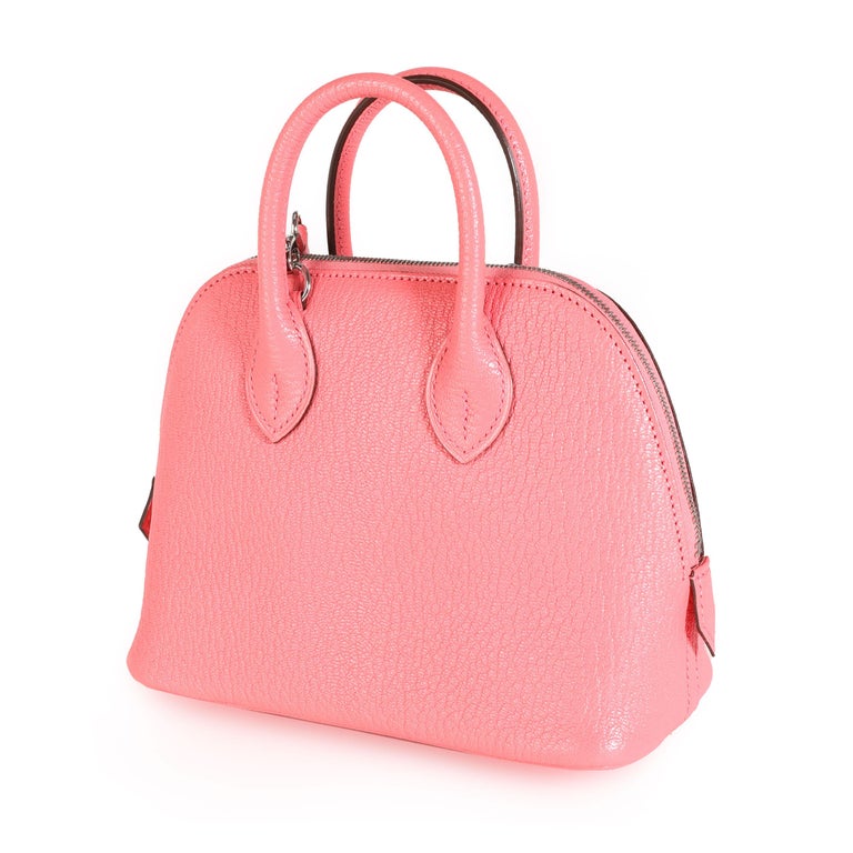 Hermès Rose D''ete Chévre Mini Bolide PHW For Sale at 1stDibs