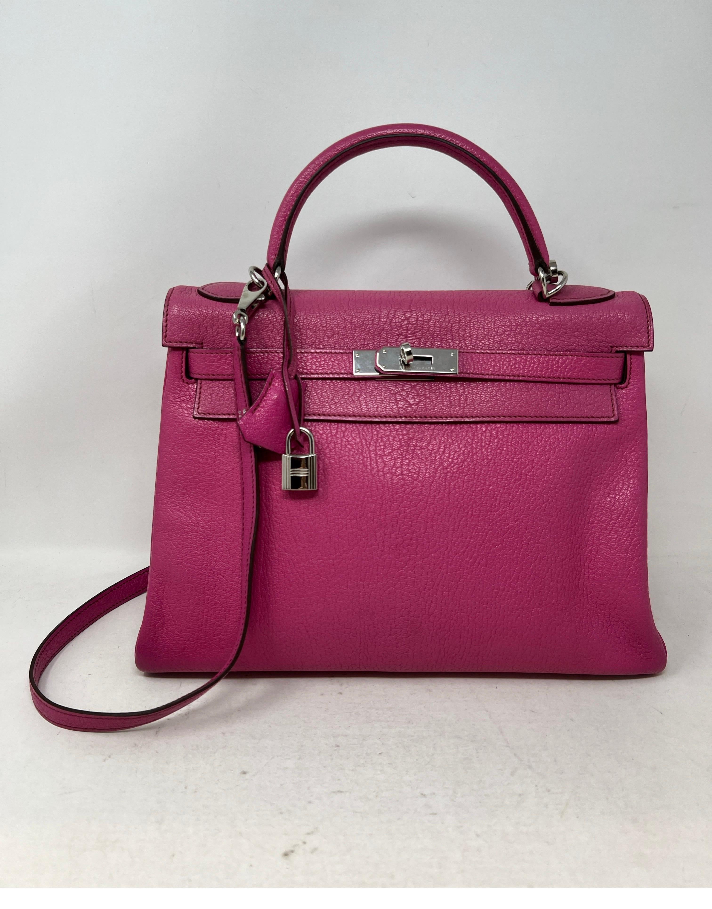 Hermes Rose Shocking Kelly Bag For Sale at 1stDibs