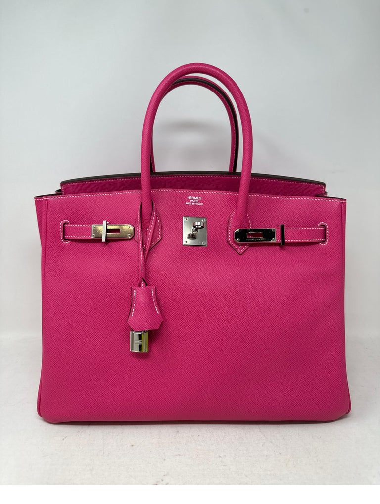 Hermes Rose Tyrien Birkin 35 Bag For Sale at 1stDibs