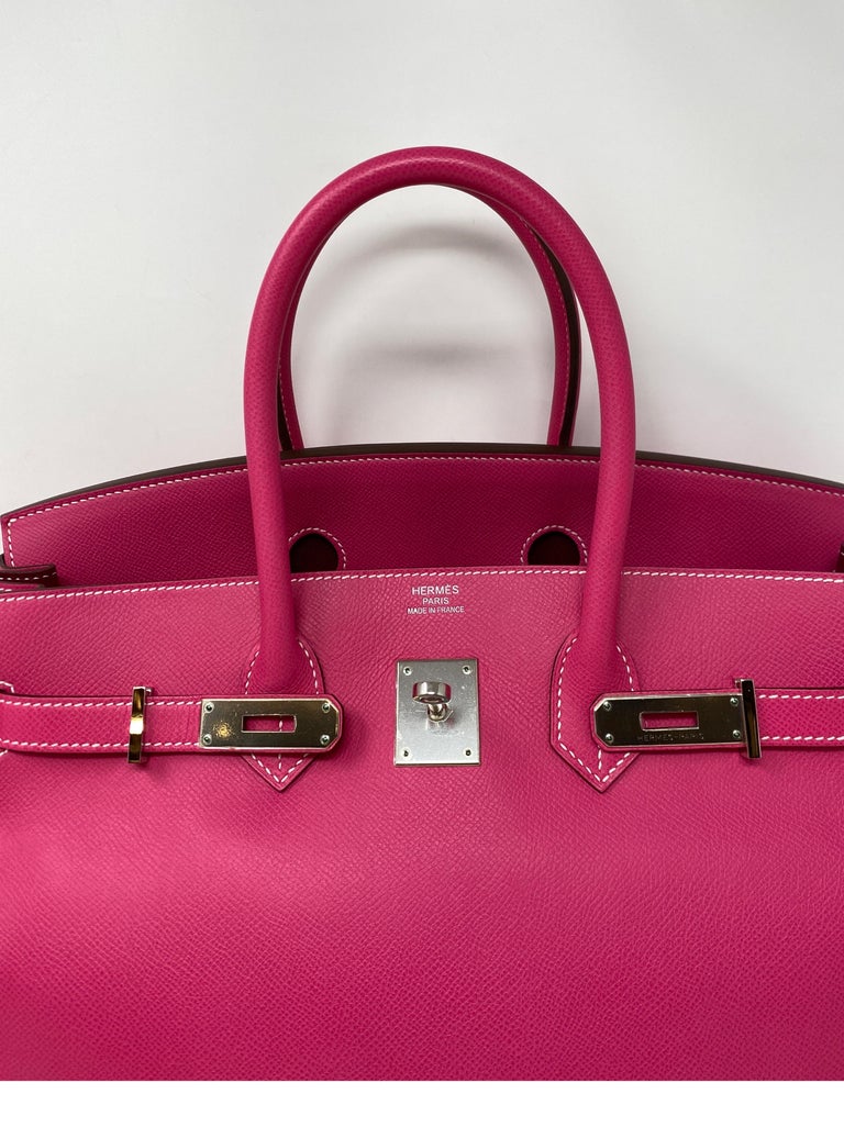 Hermes Rose Tyrien Candy 35 Birkin Bag For Sale at 1stDibs