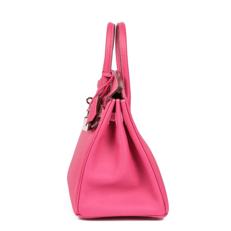 HERMÈS Rose Tyrien and Rubis Epsom Leather Candy Collection Birkin 25cm ...