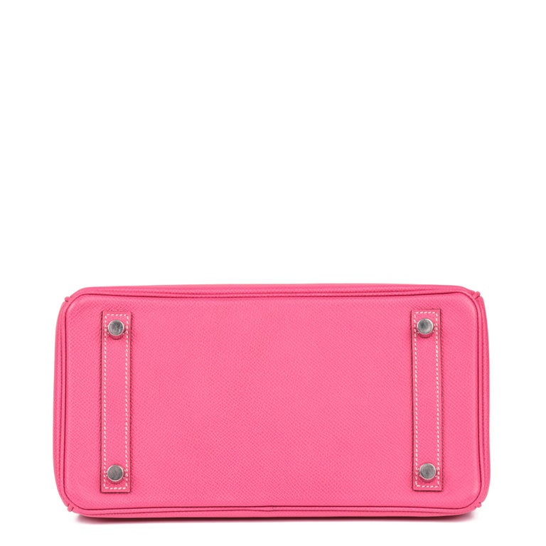 HERMÈS Rose Tyrien and Rubis Epsom Leather Candy Collection Birkin 25cm ...