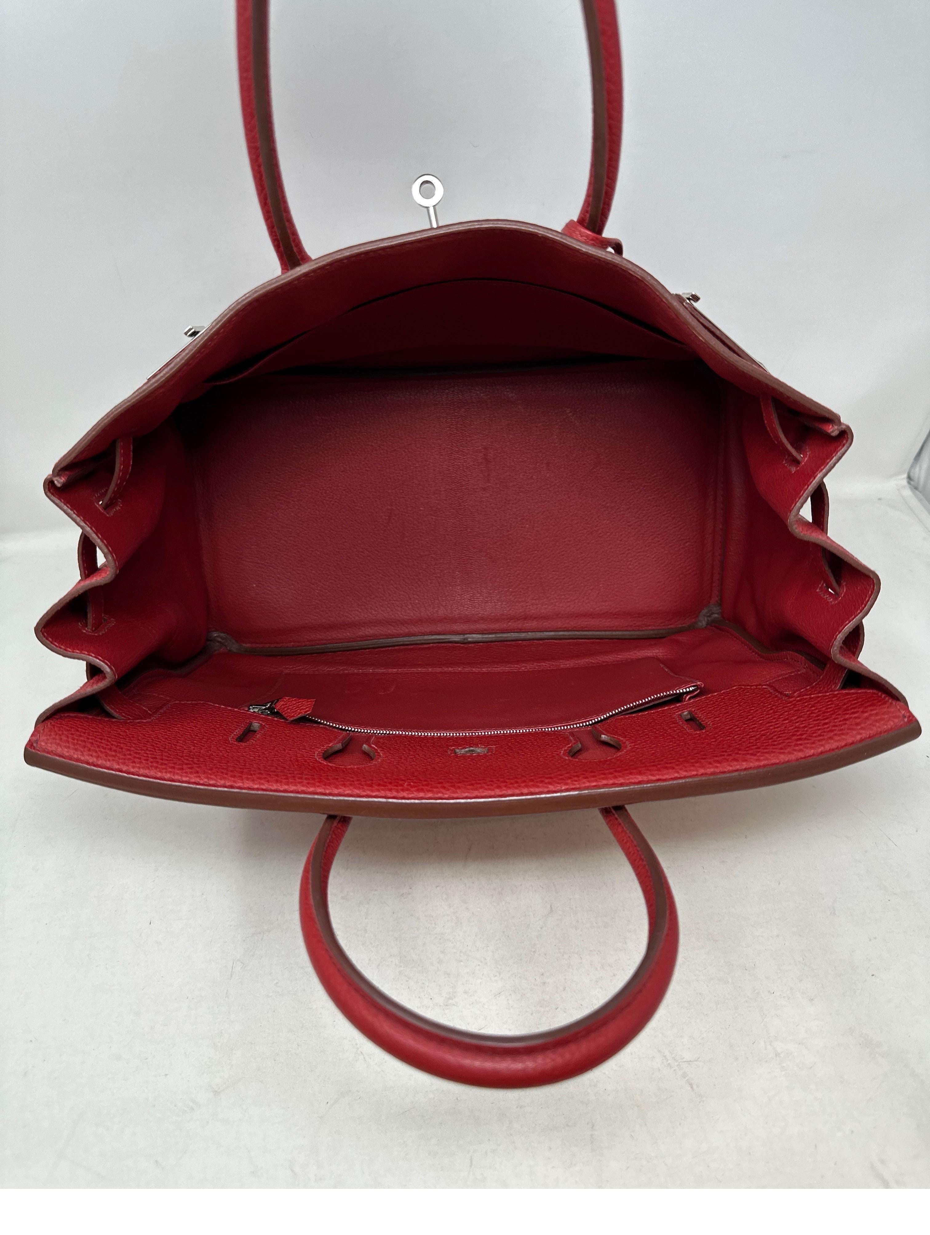Hermes Rouge Garance Birkin 35 Bag For Sale at 1stDibs