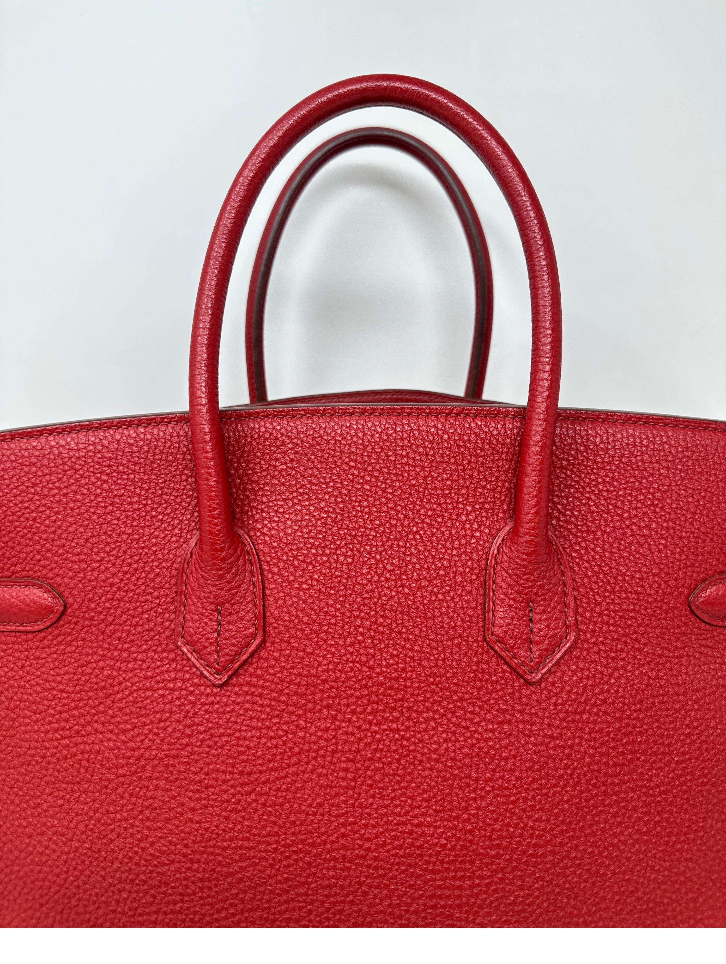 Hermes Rouge Garance Birkin 35 Bag For Sale at 1stDibs