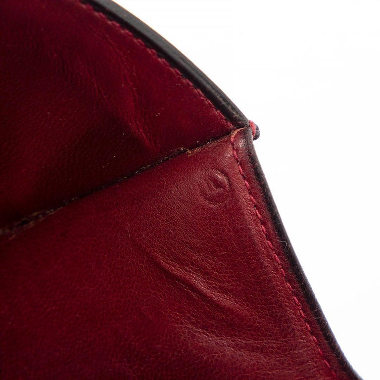 HERMES Rouge H burgundy Box leather CONSTANCE 23 Bag w Gold VINTAGE For ...