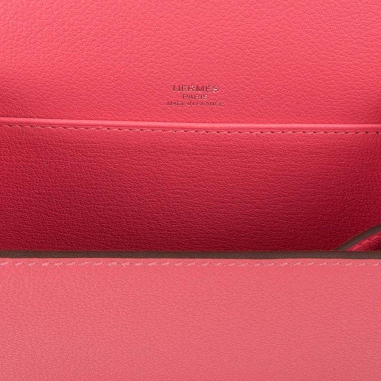 Hermes Mini Roulis Bag Rose Azalee Pink (Convertible Shoulder to ...