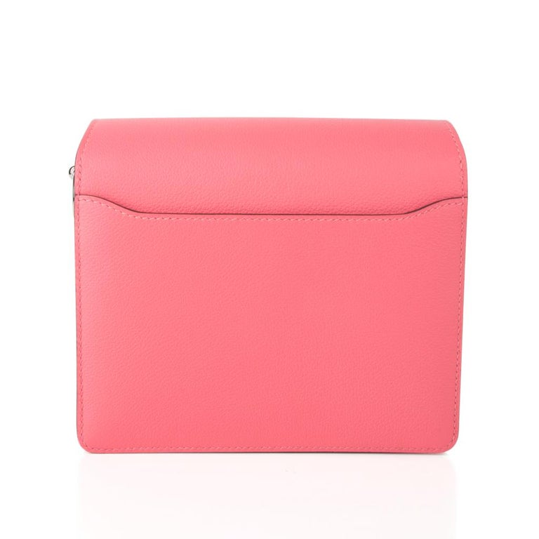 Hermes Mini Roulis Bag Rose Azalee Pink (Convertible Shoulder to ...