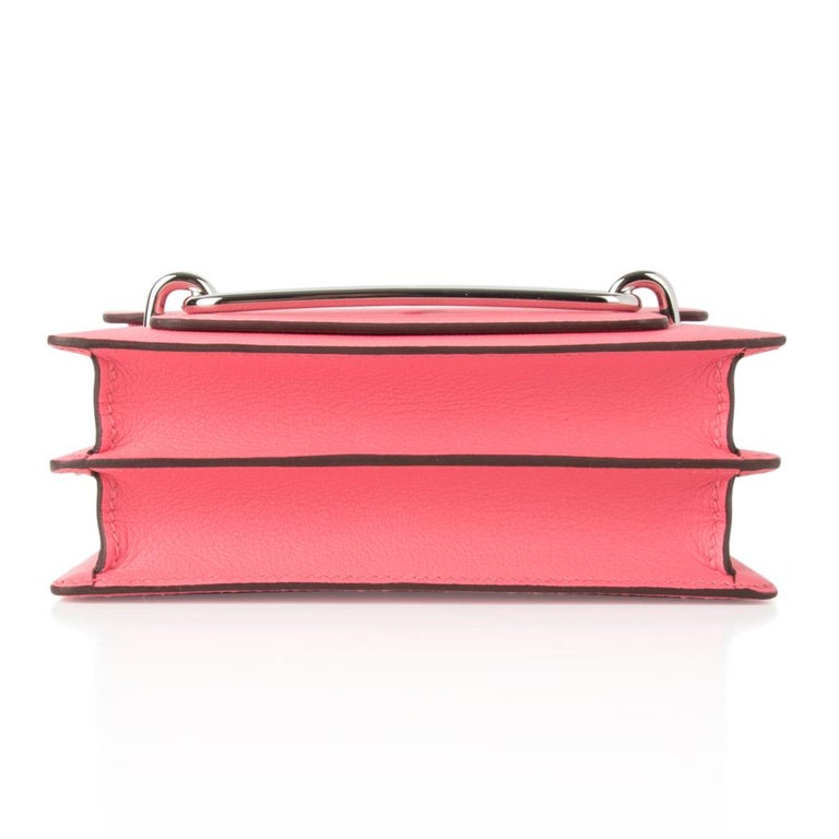 Hermes Mini Roulis Bag Rose Azalee Pink (Convertible Shoulder to ...