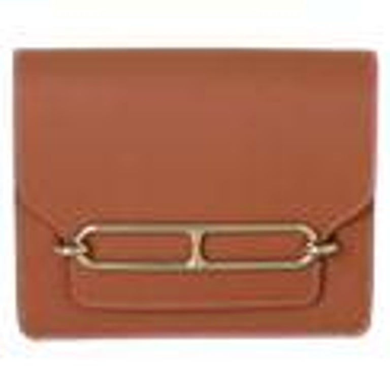 Hermes Roulis Slim Wallet Gold Hardware Blush For Sale at 1stDibs
