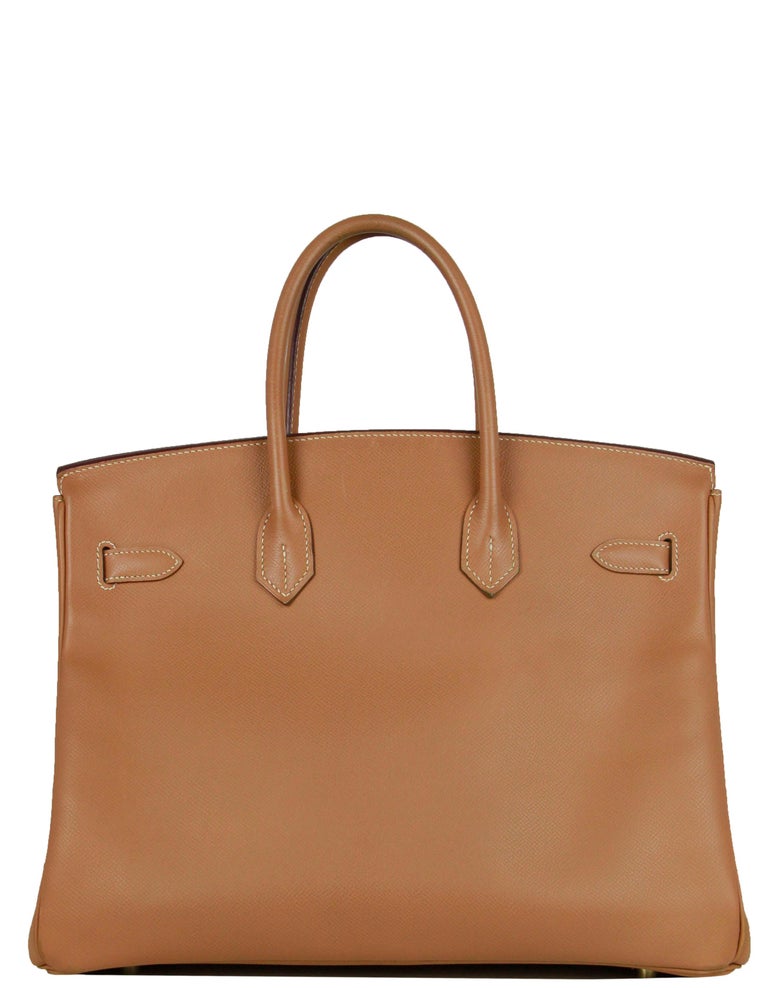 Hermes Sable Tan Epsom Leather 35cm Birkin Bag GHW For Sale at 1stDibs