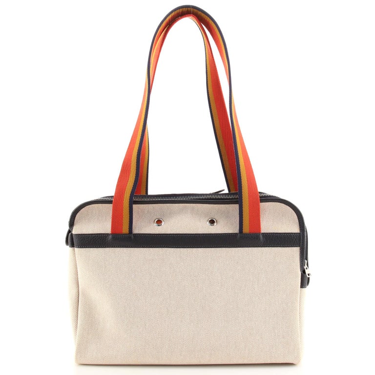 Hermes Sac de Transport pour Chiens Pet Dog Carrier Toile with Leather ...