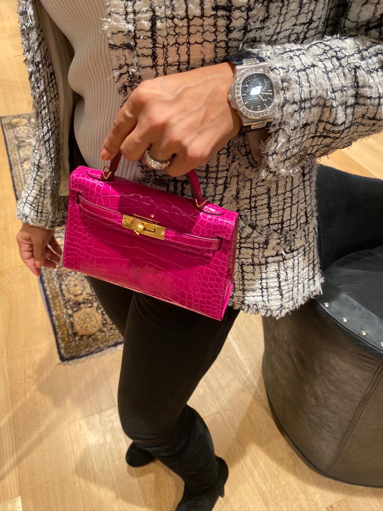 HERMES Sac Kelly II Sellier Mini Alligator Crocodile Bag at 1stDibs ...