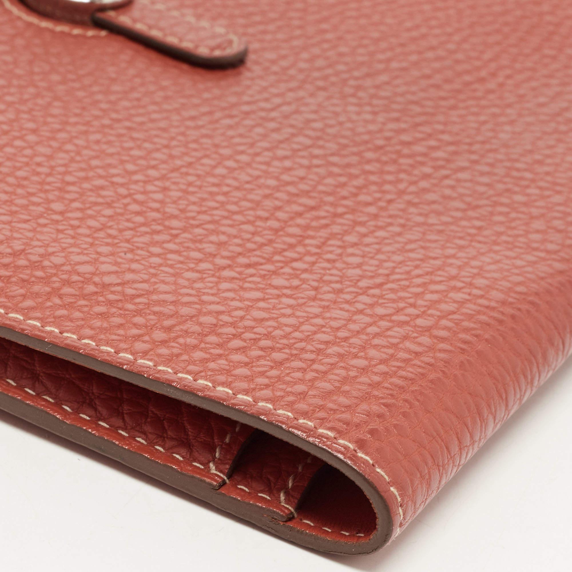 Hermes Sanguine Taurillion Clemence Leather Dogon Wallet For Sale at ...