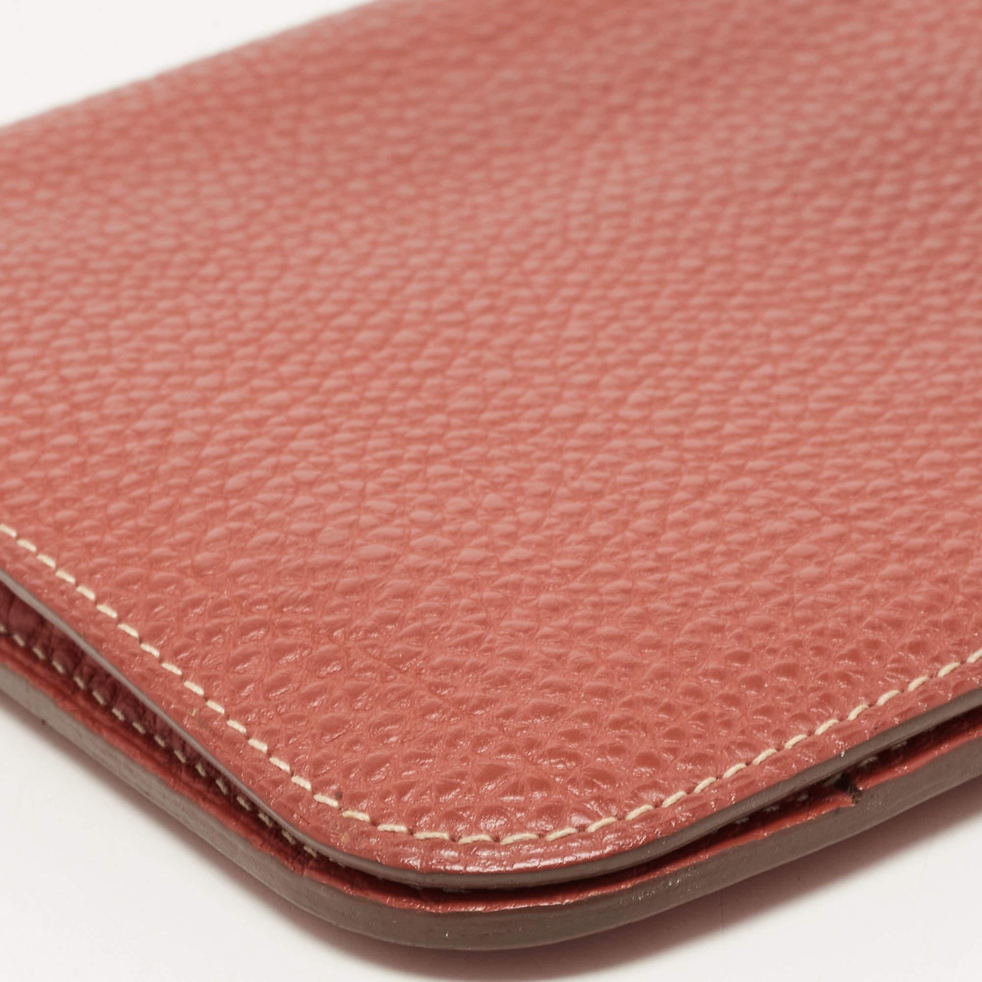 Hermes Sanguine Taurillion Clemence Leather Dogon Wallet For Sale at ...