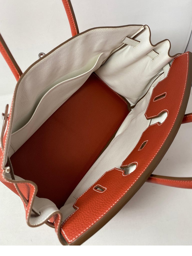 Hermes Sanguine Two Tone Birkin 35 Bag at 1stDibs | two tone birkin ...