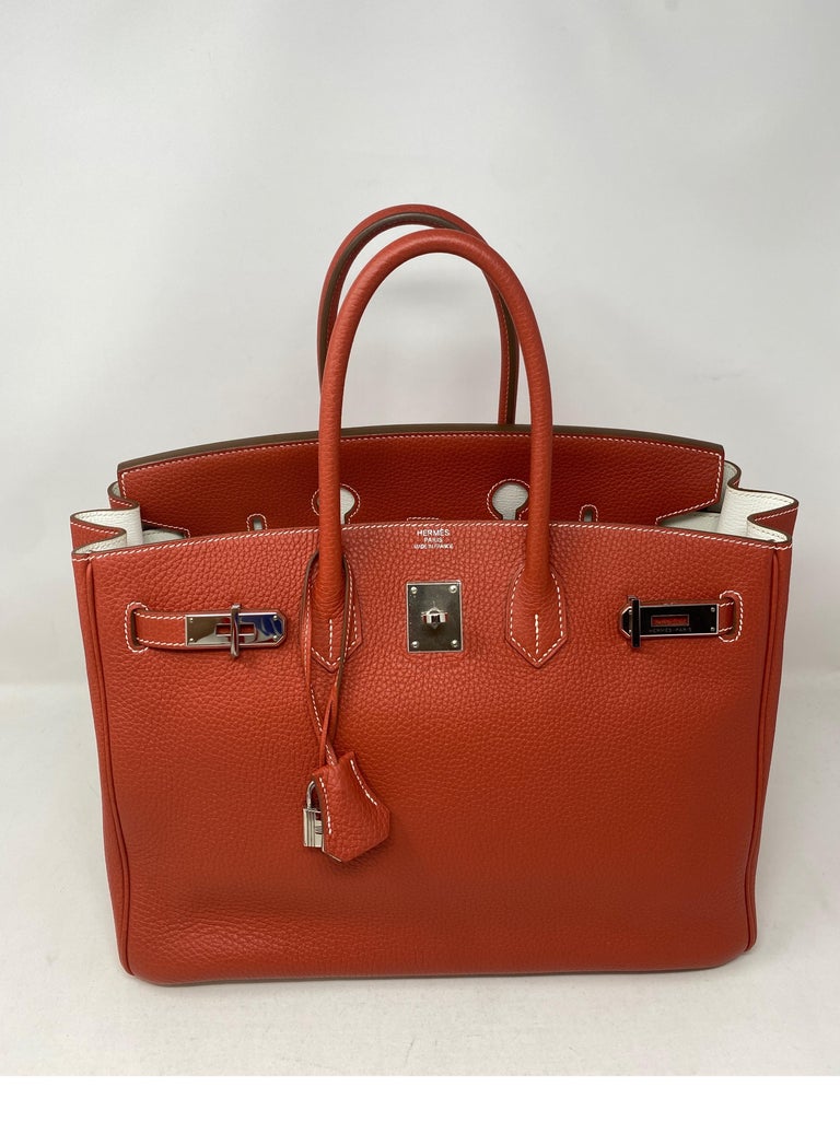 Hermes Sanguine Two Tone Birkin 35 Bag at 1stDibs | two tone birkin ...
