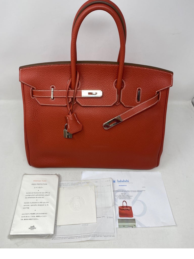 Hermes Sanguine Two Tone Birkin 35 Bag at 1stDibs | two tone birkin ...