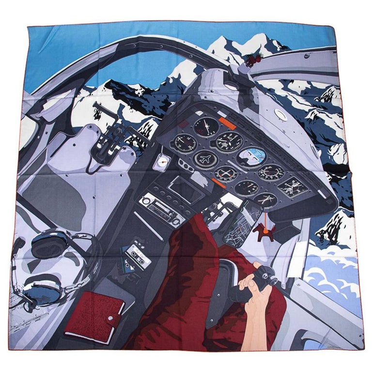 Hermes Scarf 140 High Flyer Scarf Cashmere / Silk Anthracite / Gris ...