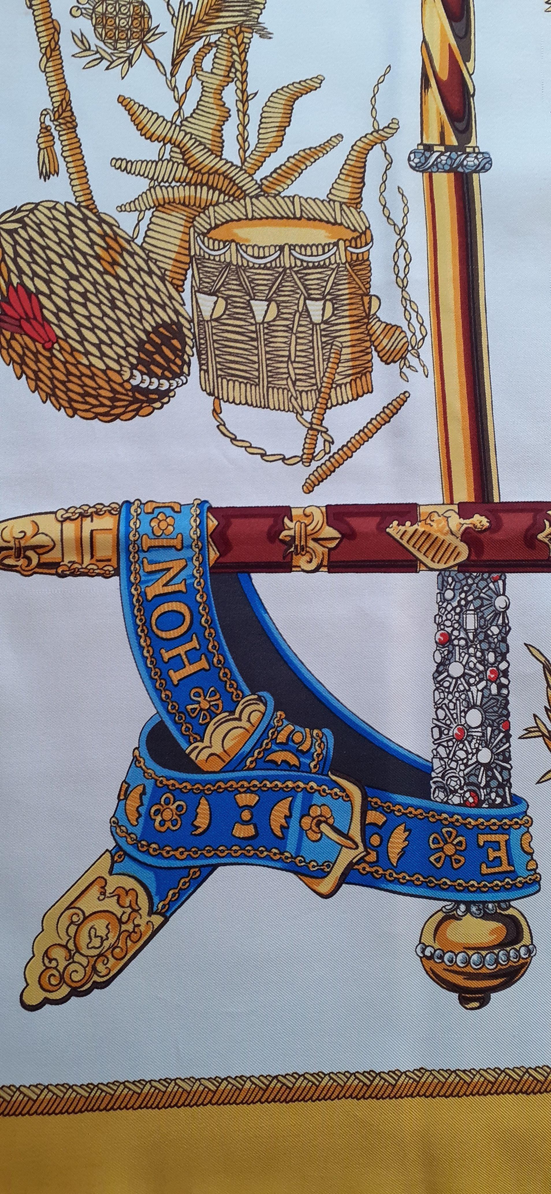 Hermès Scarf Dieu et Mon Droit The Queen's Silver Jubilee 1977 ...