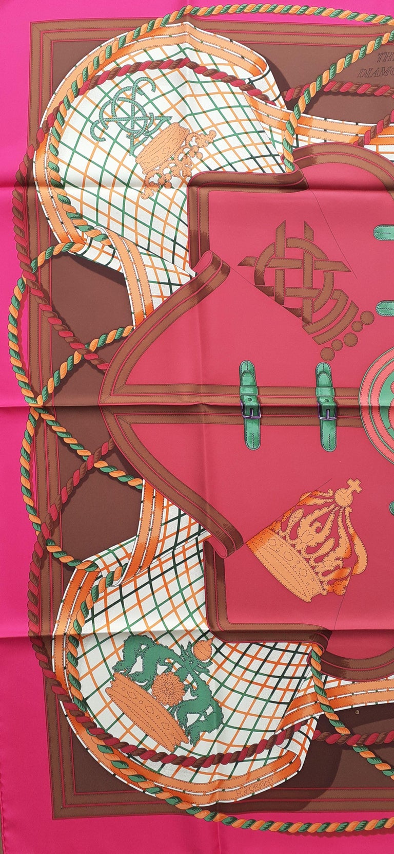 Hermès Scarf Grande Tenue The Queen's Diamond Jubilee 2012 90 cm ...
