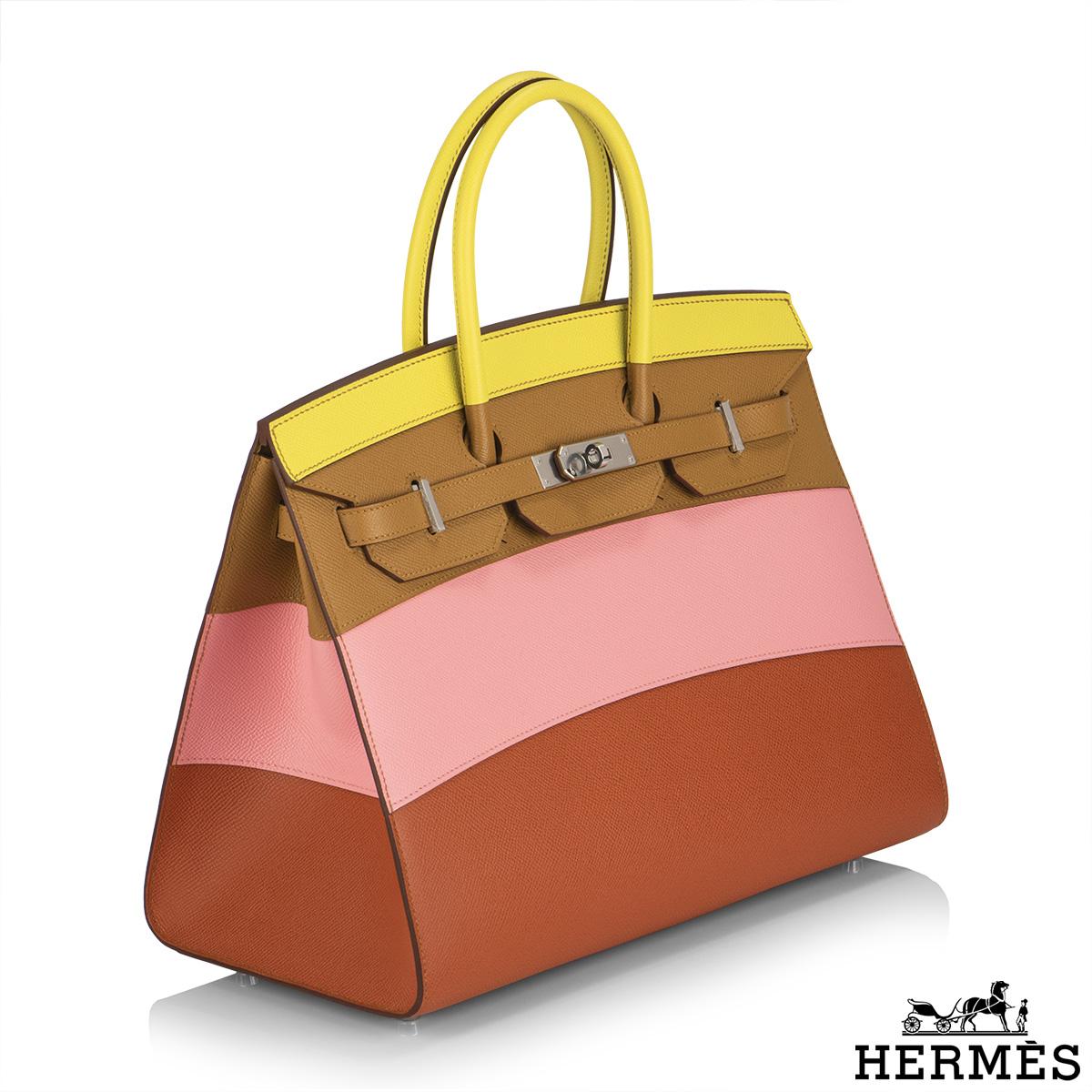 Hermès Sellier Birkin 35 Rainbow Sunrise Epsom PHW at 1stDibs | birkin ...