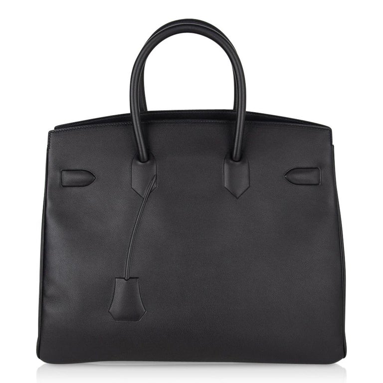 Hermes Shadow Birkin 35 Bag Limited Edition Black Swift Leather New at ...