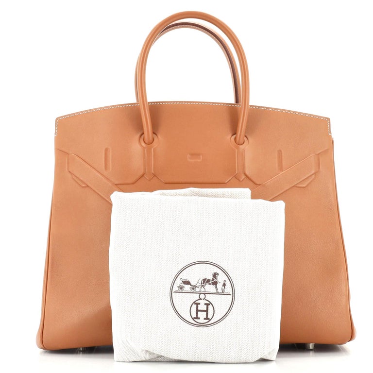 Hermes Shadow Birkin Bag Gold Swift 35 For Sale at 1stDibs