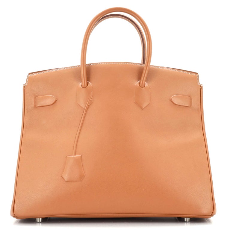 Hermes Shadow Birkin Bag Gold Swift 35 For Sale at 1stDibs