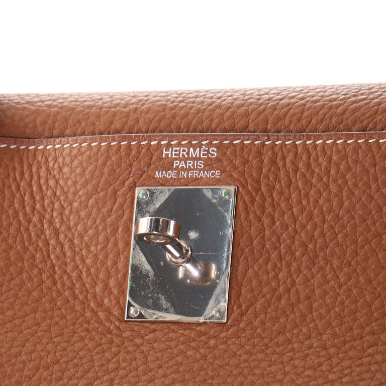 Hermes Shoulder Kelly Bag Clemence 42 at 1stDibs