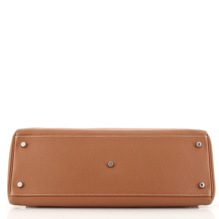 Hermes Shoulder Kelly Bag Clemence 42 at 1stDibs
