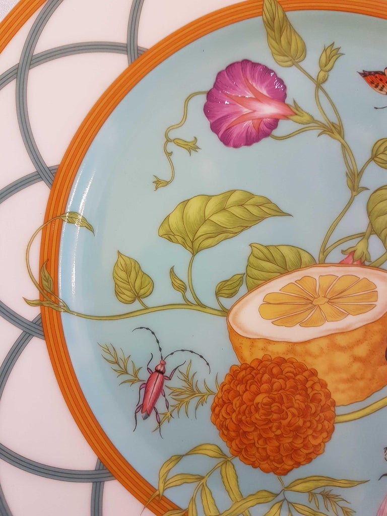 Hermes Siesta Island Porcelain Set of Two Dessert Plates, Modern at ...