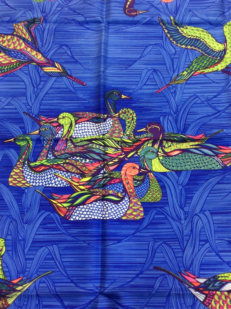 Hermes Silk Duck Print Scarf For Sale at 1stDibs | hermes duck scarf