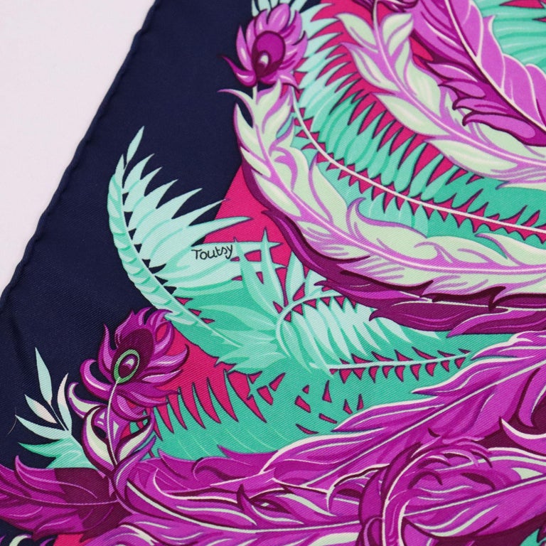 Hermes Silk Mythiques Pheonix Print Scarf/90cm For Sale at 1stDibs