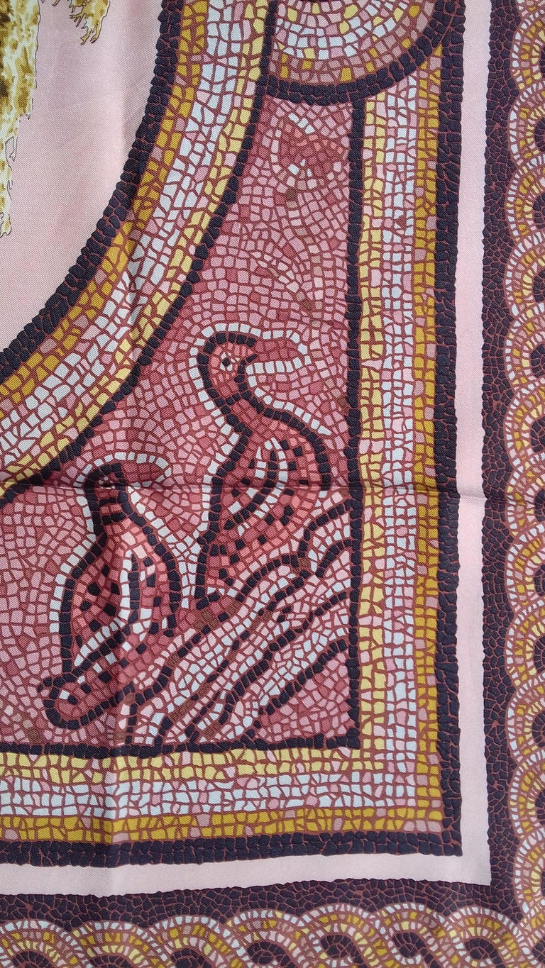 Hermès Silk Scarf Sous Le Cèdre Dimitri Rybaltchenko Mosaic Pink 35 ...