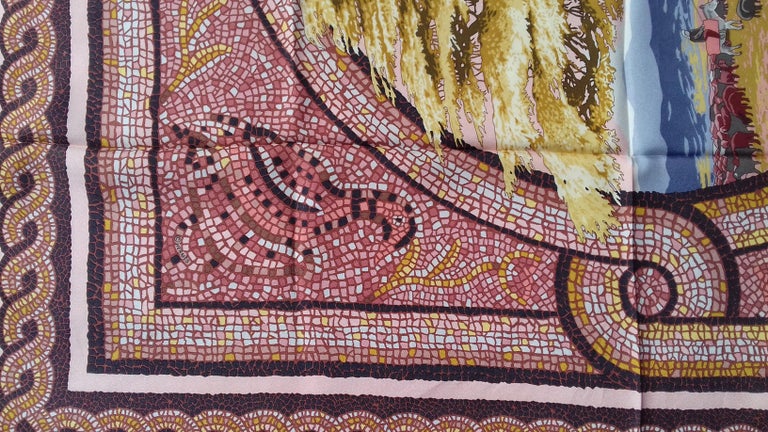 Hermès Silk Scarf Sous Le Cèdre Dimitri Rybaltchenko Mosaic Pink 35 ...