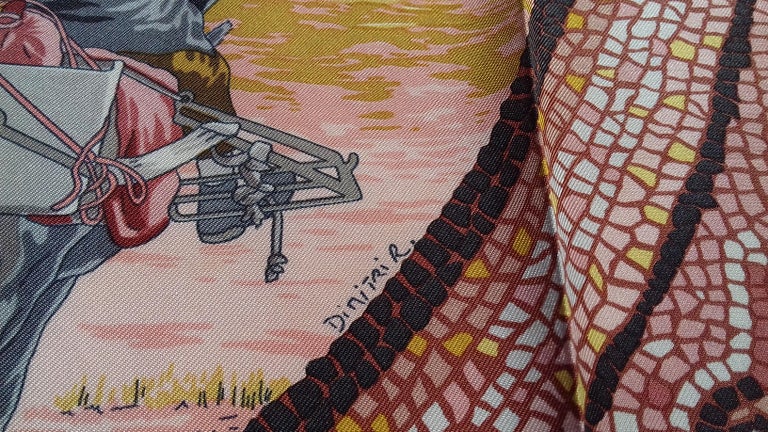 Hermès Silk Scarf Sous Le Cèdre Dimitri Rybaltchenko Mosaic Pink 35 ...