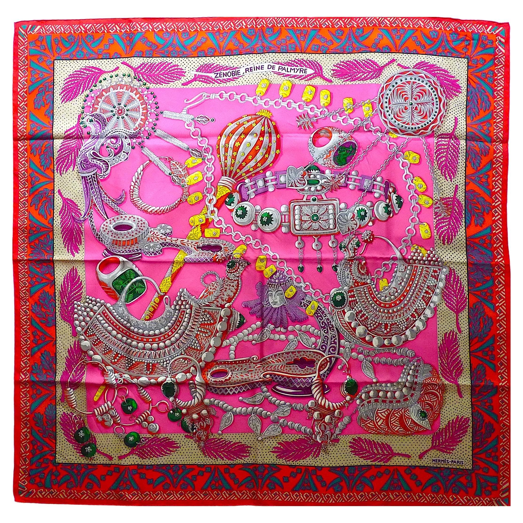 Gucci Silk Scarf Horse Bit Green Purple New, Never worn 1990s For Sale ...