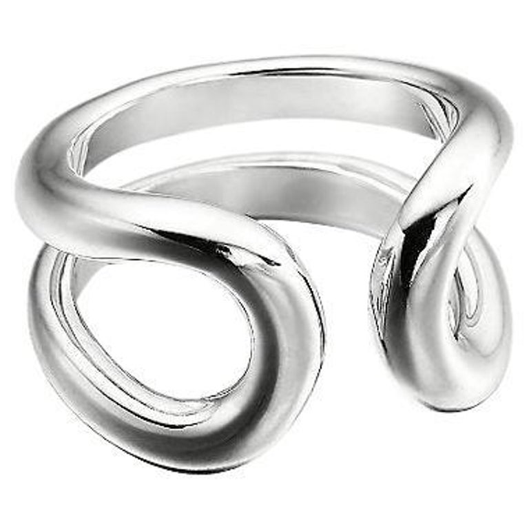 Hermes Silver Lima Ring, Small Model For Sale at 1stDibs