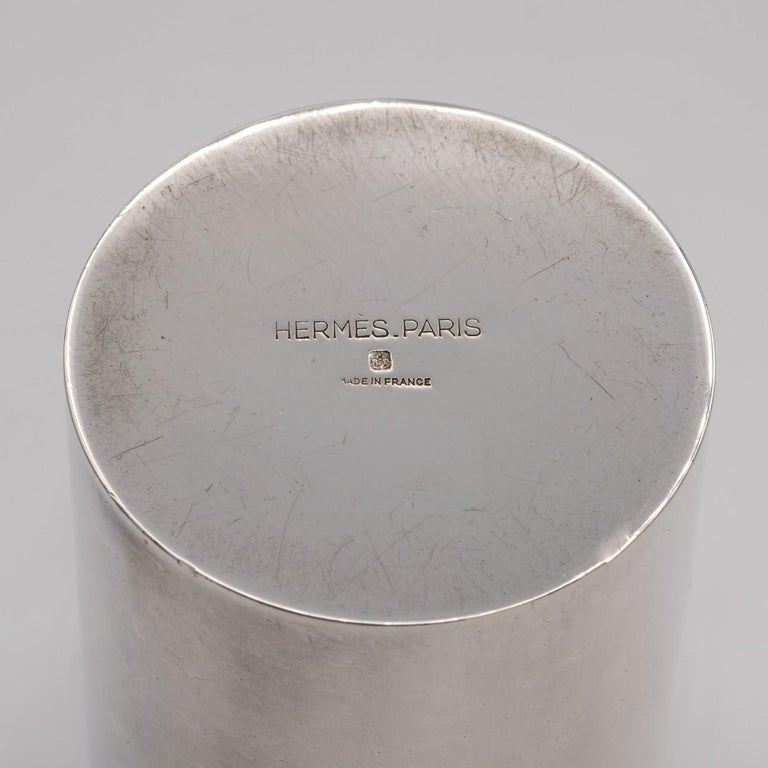 Hermès Silver Plated and Gilt Shotgun Shell Pot, circa 1970 at 1stDibs