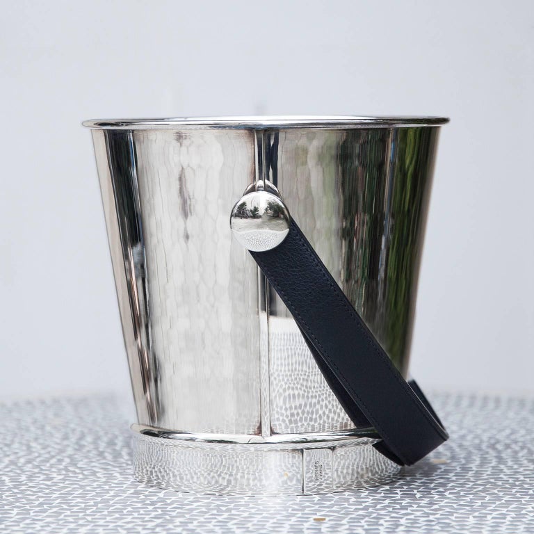 Hermes Silver Plated Champagne Cooler, 1980 at 1stDibs