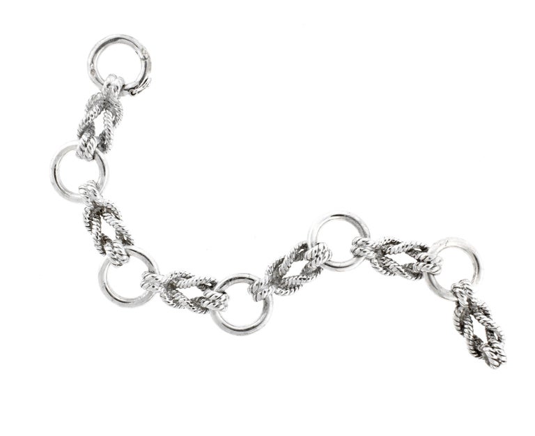 Hermes Silver Sailor Knot Bracelet at 1stDibs