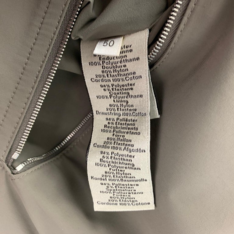 HERMES Size 40 Charcoal Reflective Tech 2H Hooded Jacket For Sale at ...
