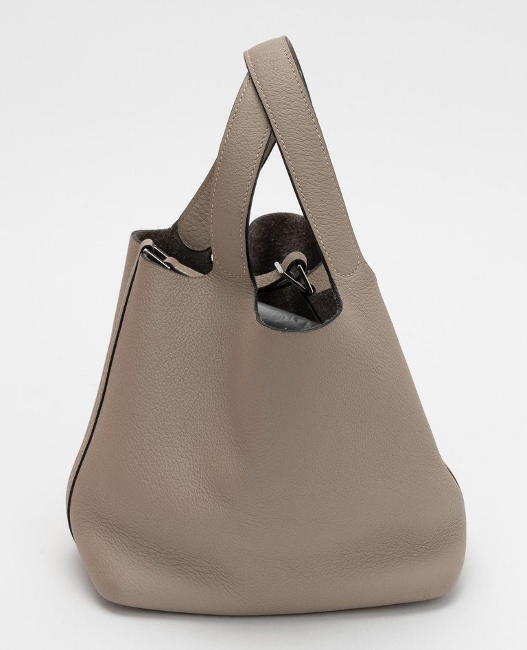 Hermès Small Picotin Gris Tortorelle For Sale at 1stDibs
