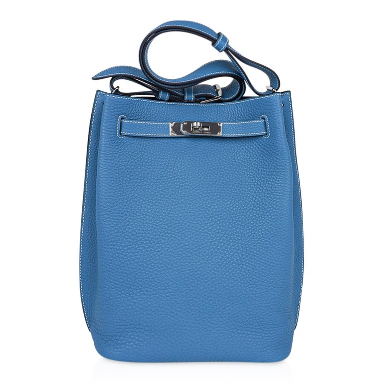 Hermes So Kelly 26 Bag Blue Jean Tote Shoulder bag at 1stDibs | kelly ...