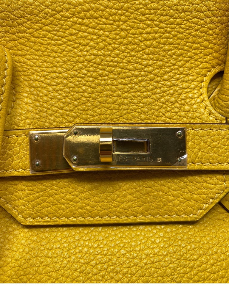 Hermes Soleil Yellow Birkin 35 Bag at 1stDibs