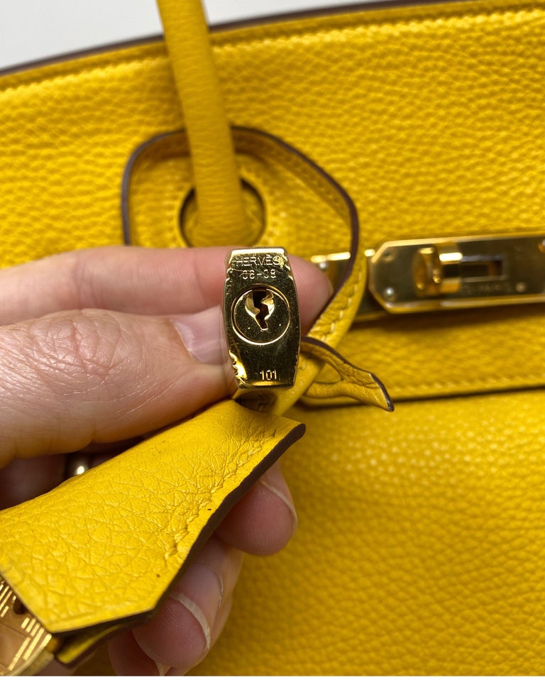 Hermes Soleil Yellow Birkin 35 Bag at 1stDibs