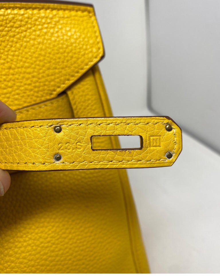 Hermes Soleil Yellow Birkin 35 Bag at 1stDibs