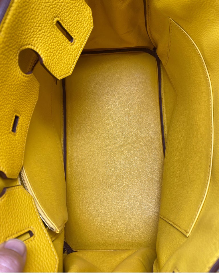 Hermes Soleil Yellow Birkin 35 Bag at 1stDibs